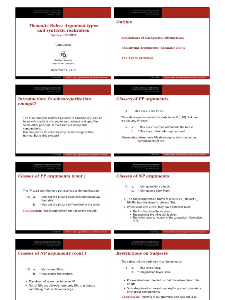 10.theta Roles Good | PDF | Philology | Language Arts & Discipline