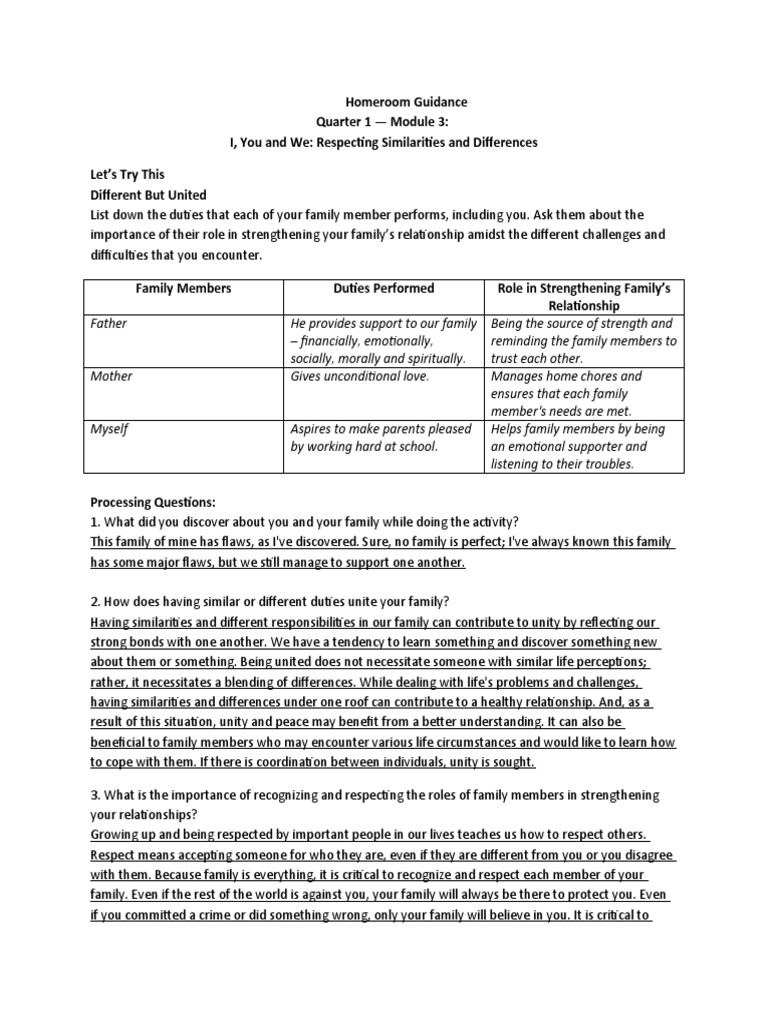 Recognizing Our Similarities and Embracing Our Differences: A Guidance ...