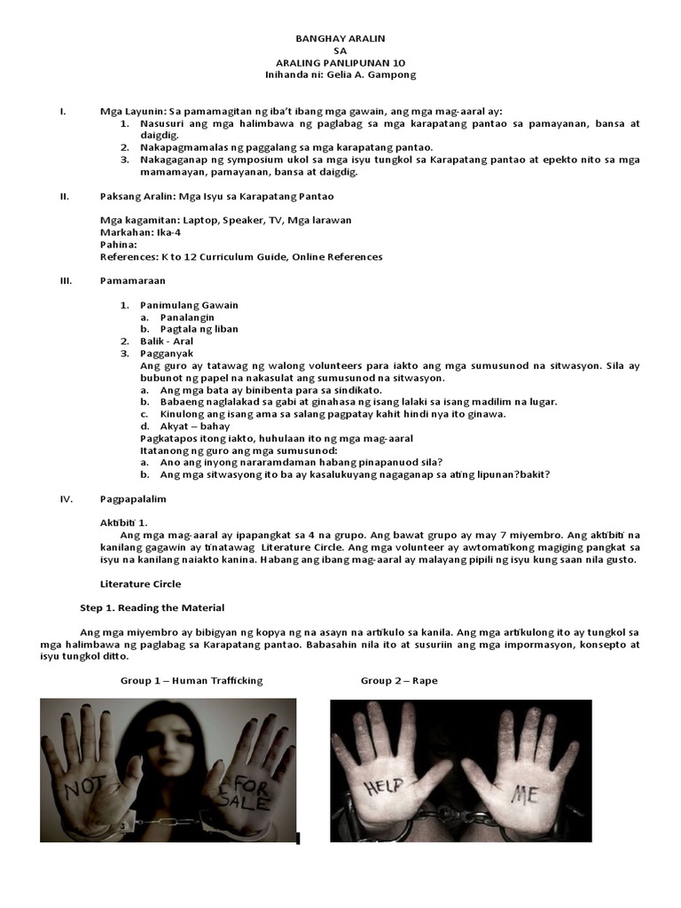 LP IN AP 10 For COT 4th Quarter Karapatang Pantao | PDF