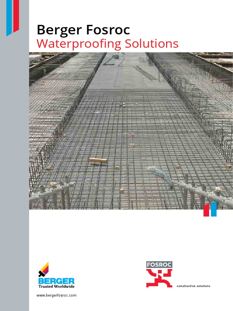 Berger Fosroc: Waterproofing Solutions | PDF | Concrete | Adhesive