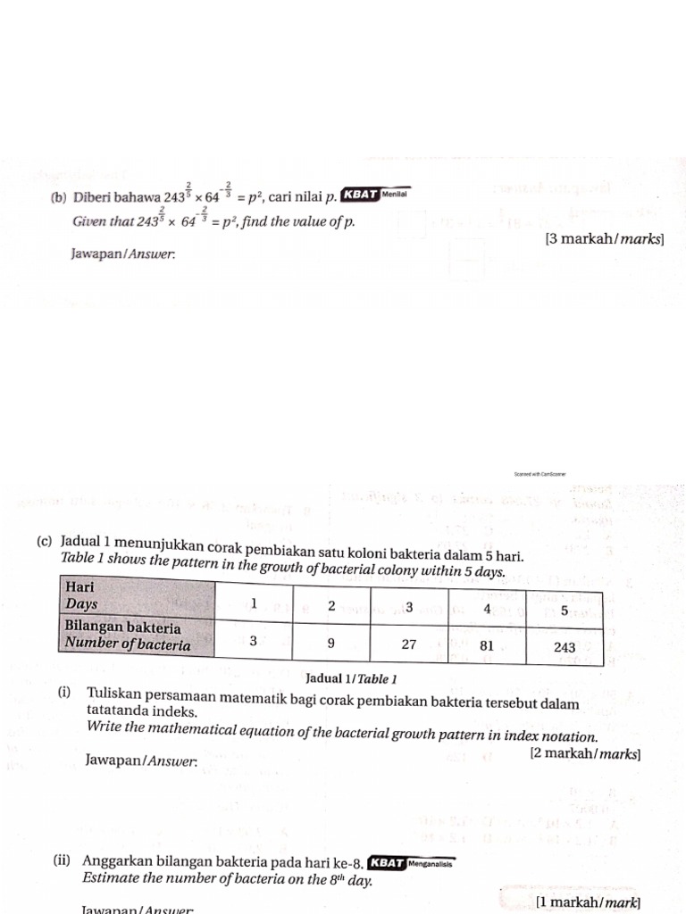 Maths KBAT Questions | PDF