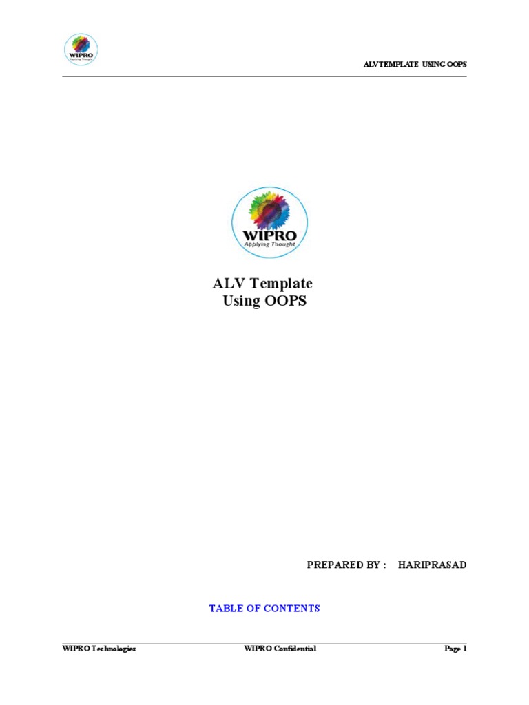 ALV Template with OOP Overview | PDF | Object Oriented Programming | Class (Computer Programming)