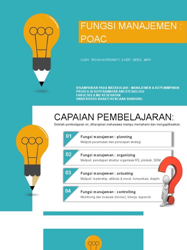 03 - Fungsi Manajemen Poac | PDF