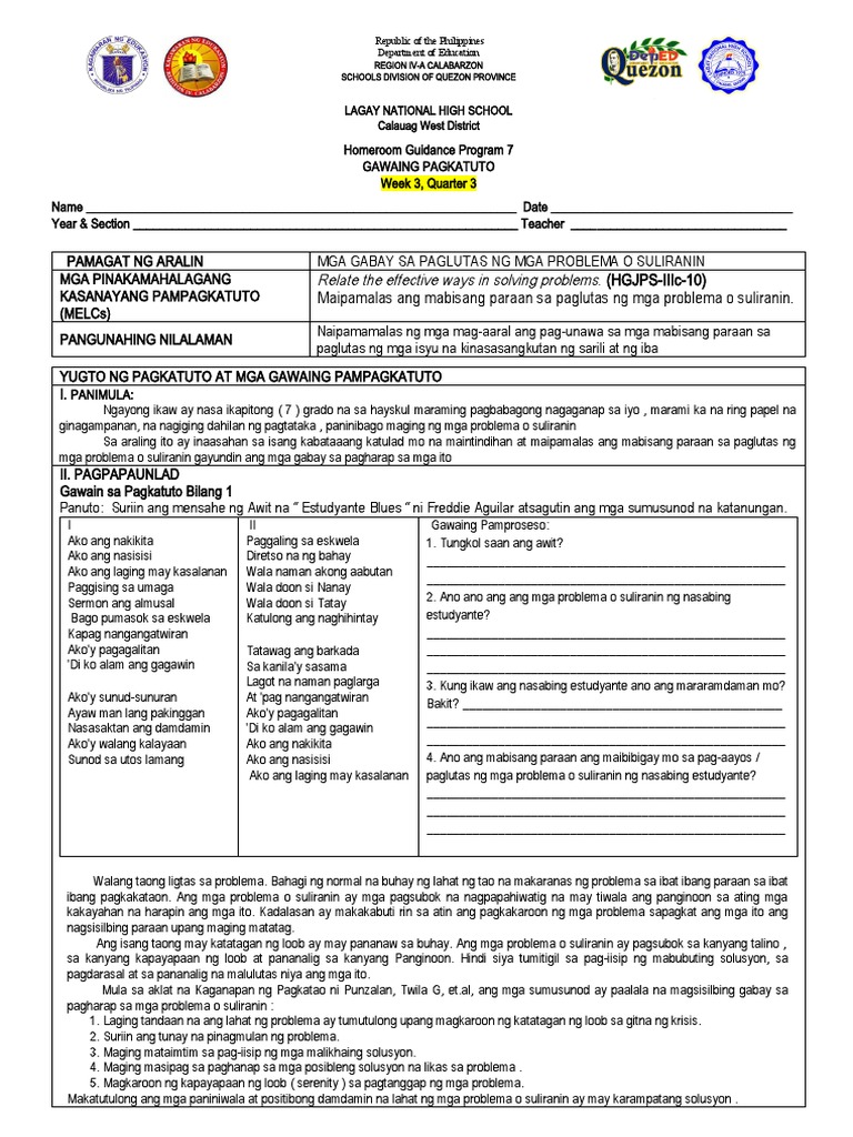 HG-G7-Week 3-q3 | PDF