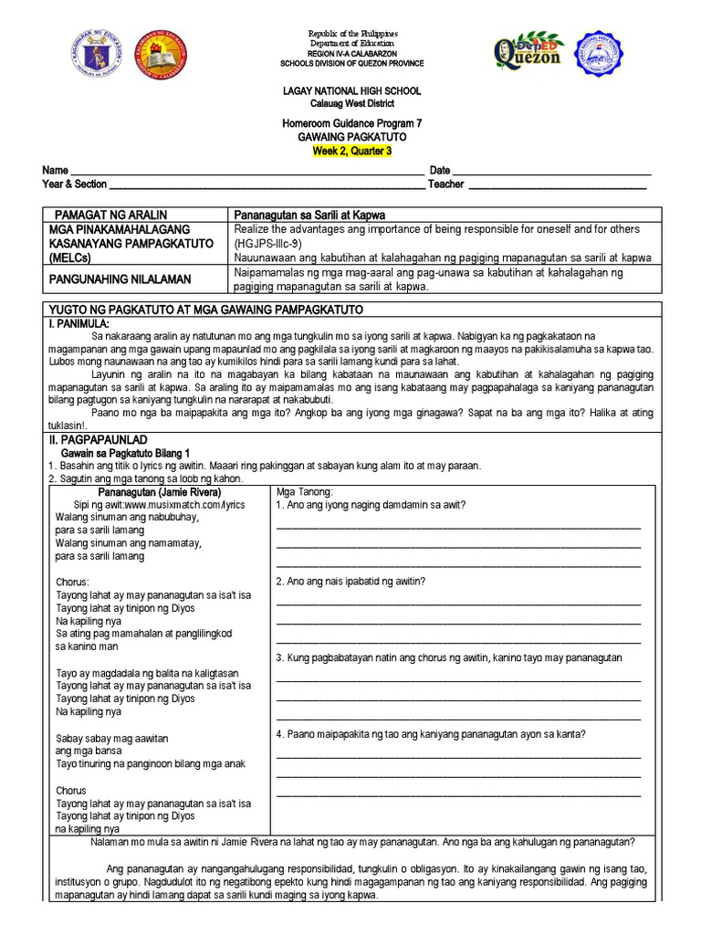 HG-G7-Week 2-q3 | PDF