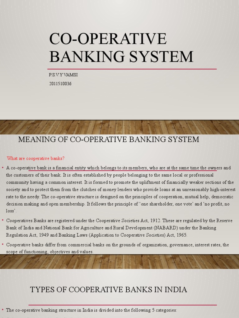 Co-Operative Banking System | PDF | Cooperative | Banks