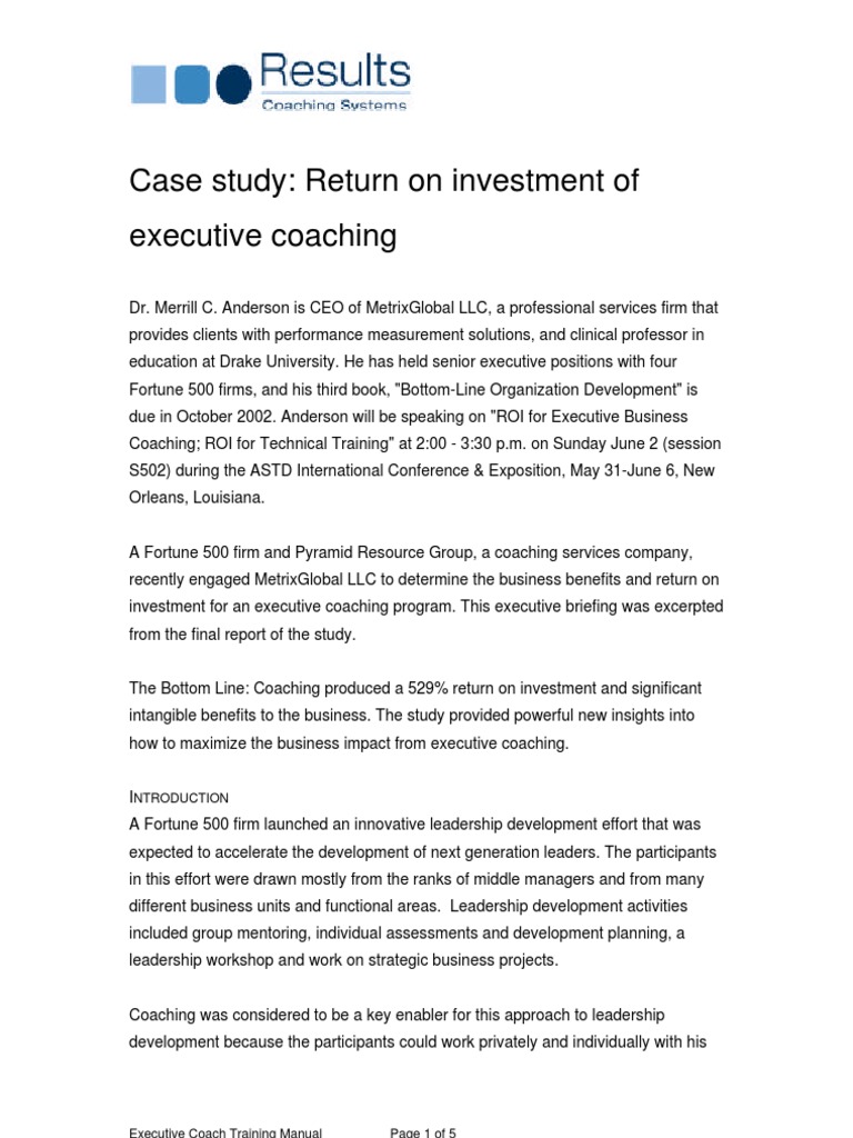 Drake University Coaching Case Study | PDF | Customer Satisfaction ...