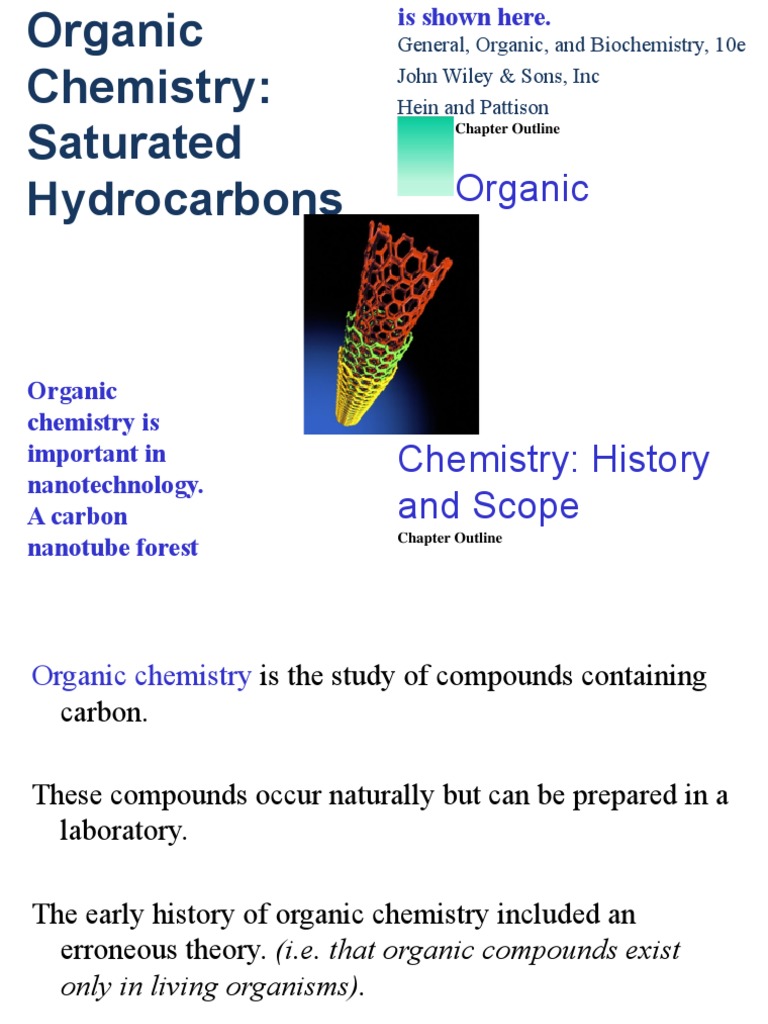 Lecture 1 Organic Chemistry Saturated Hydrocarbons | PDF | Alkane ...