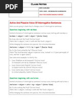 Voice Change - Exercise Sheet............... | PDF