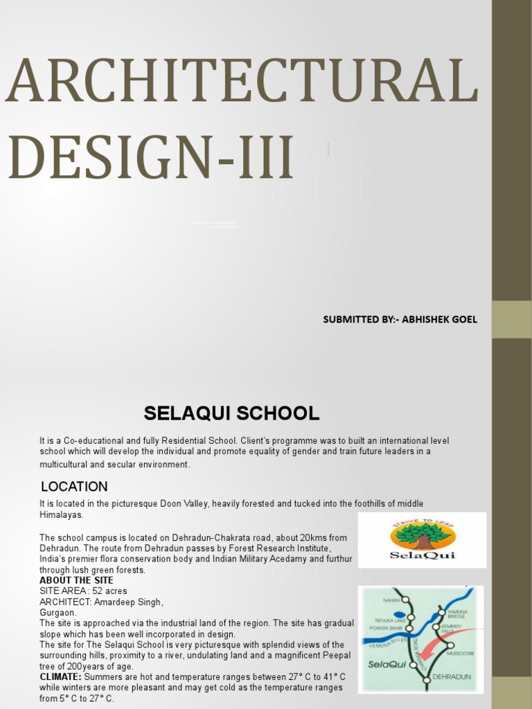 Architectural Design-Iii: Submitted By:-Abhishek Goel | PDF | Libraries ...