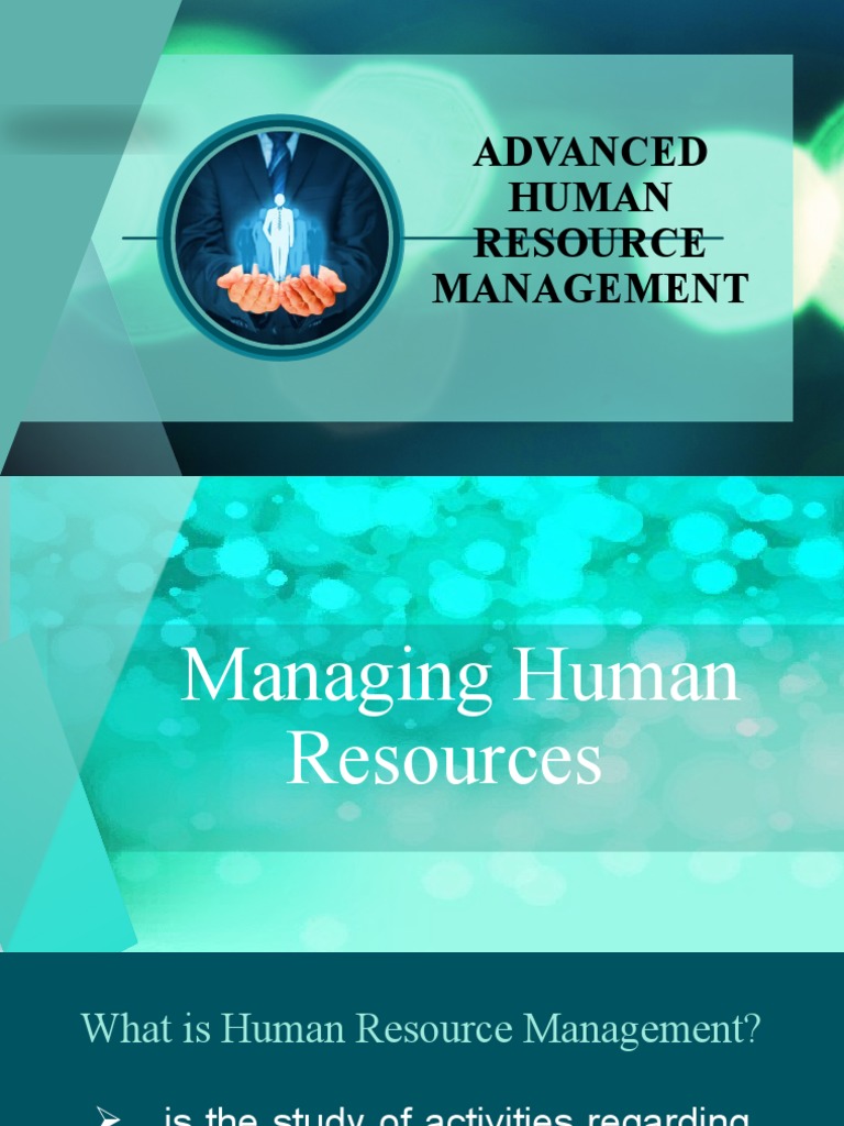 Advanced Human Resource Management | PDF | Human Resource Management ...