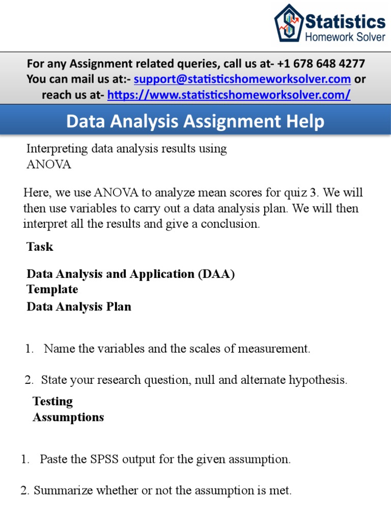 Data Analysis Assignment Help | PDF | Data Analysis | Statistics