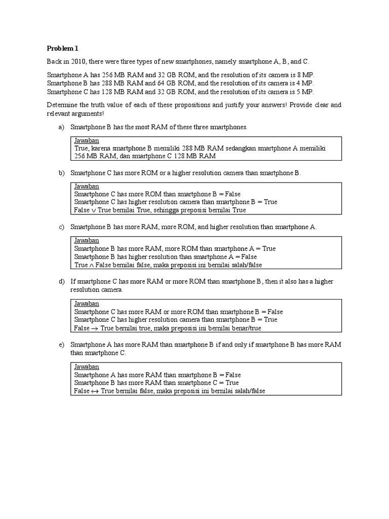 AnswerAssignment1-Prop Logic | PDF | Mathematics | Deductive Reasoning