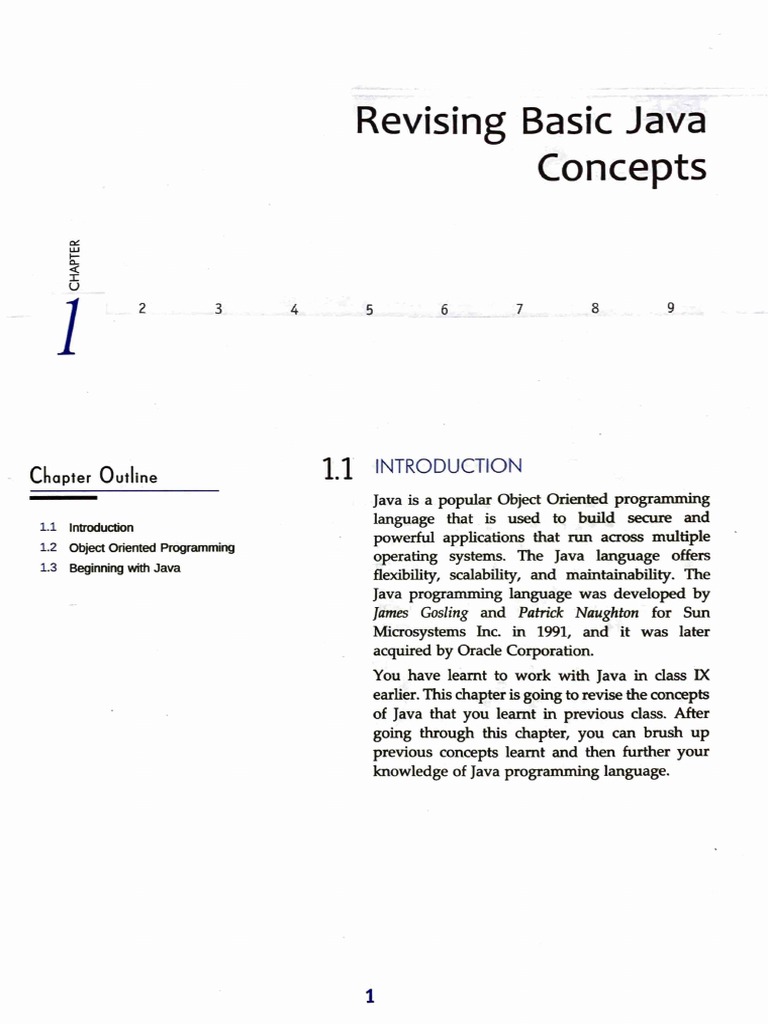 Chapter 1 - Revising Basic Java Concepts | PDF