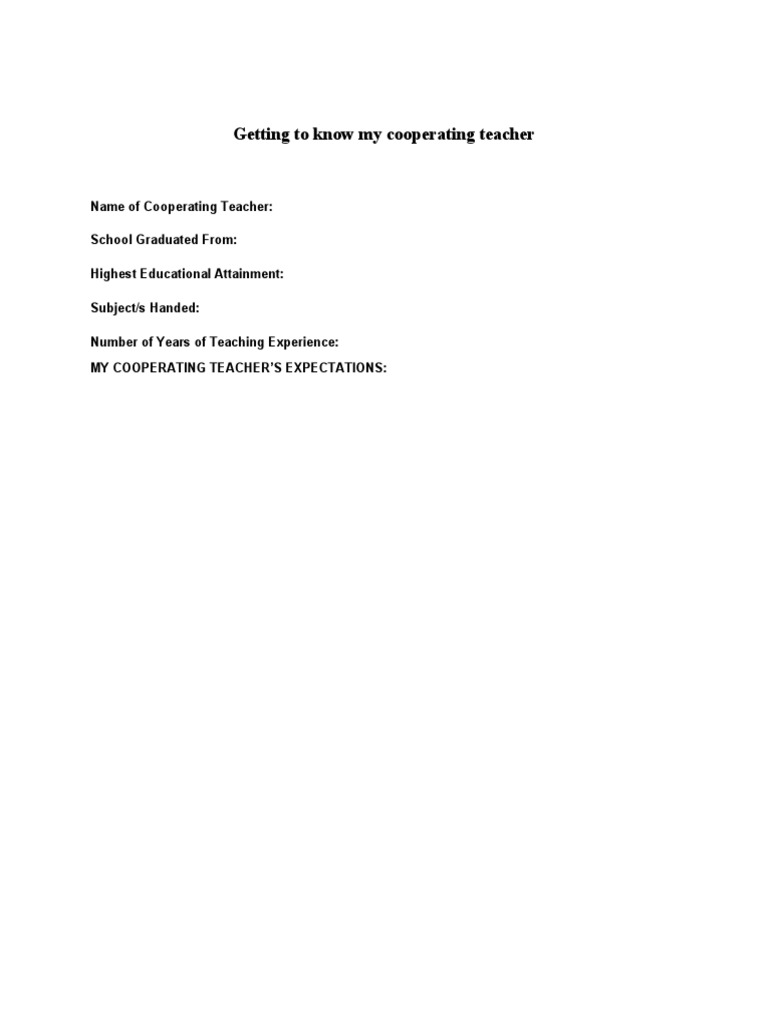 Insights on My Cooperating Teacher | PDF | Career & Growth