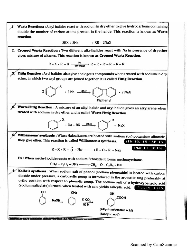 Organic Named Reactions | PDF