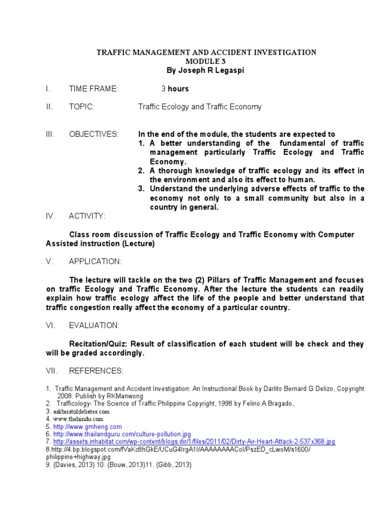 Traffic Module 3 | PDF | Traffic Congestion | Car