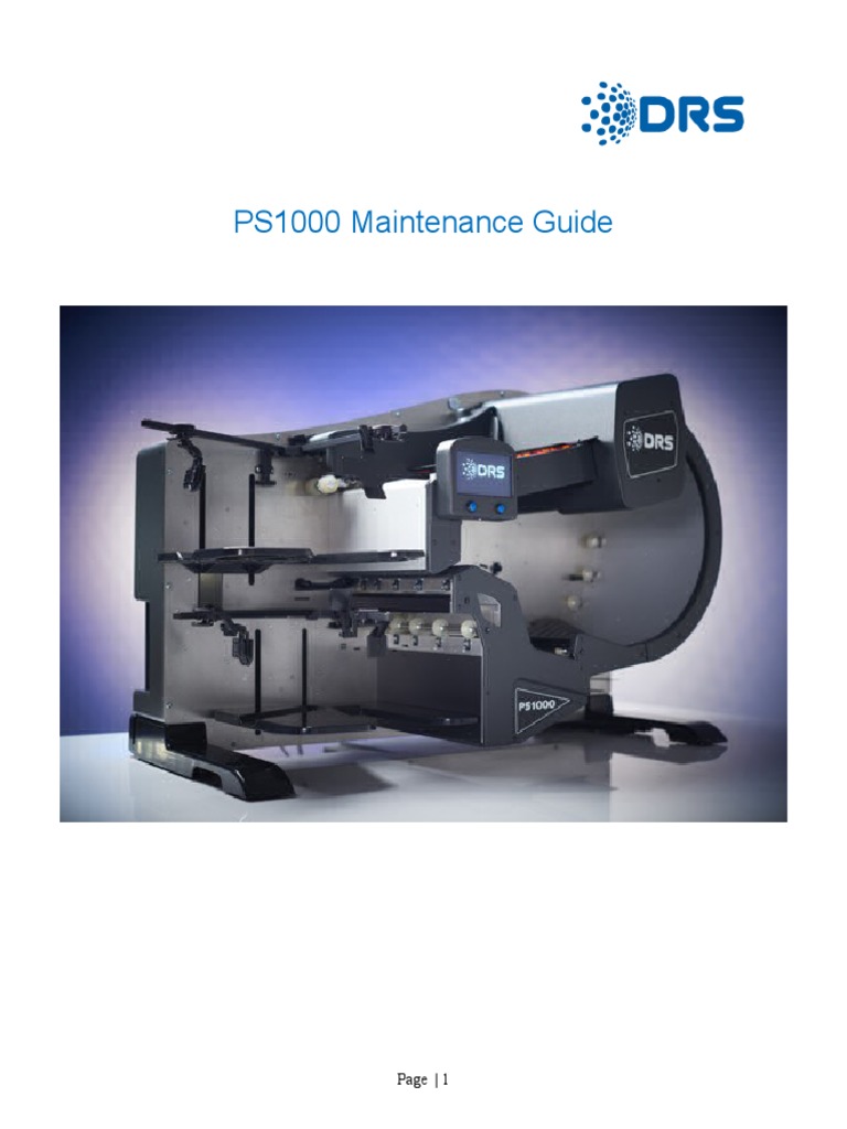 PS1000 Maintenance Guide | PDF | Bios | Image Scanner