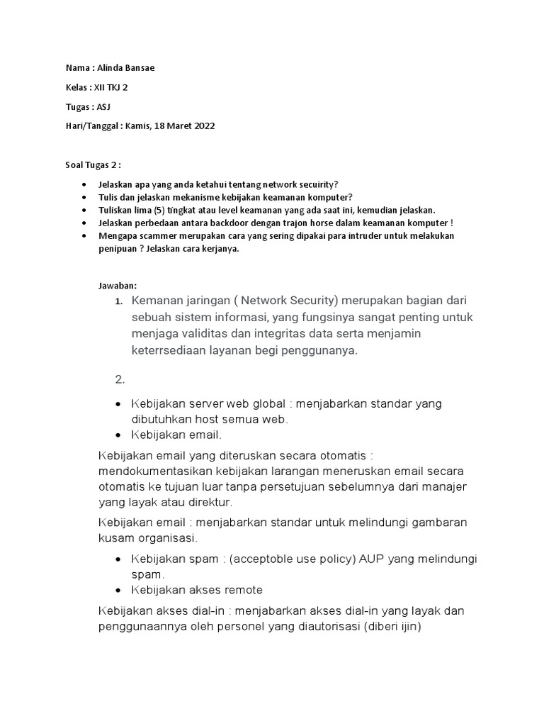 Tugas Ke 2 Asj | PDF