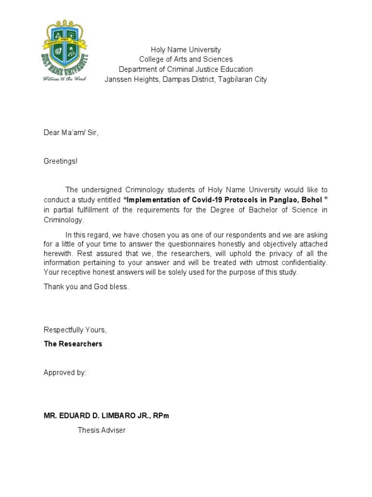 Letter-for-Respondents | PDF