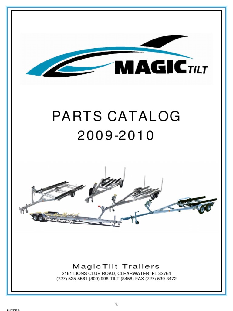 Magictilt 2009-2010 Parts Guide | PDF | Brake | Axle