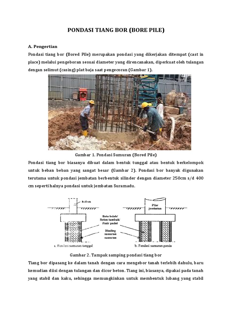 Pondasi Tiang Bor TM-3-4 | PDF