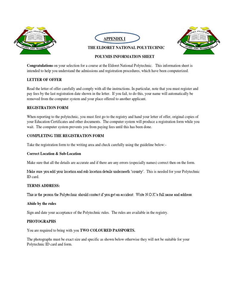 Joining Instructions | PDF | Identity Document | Fee