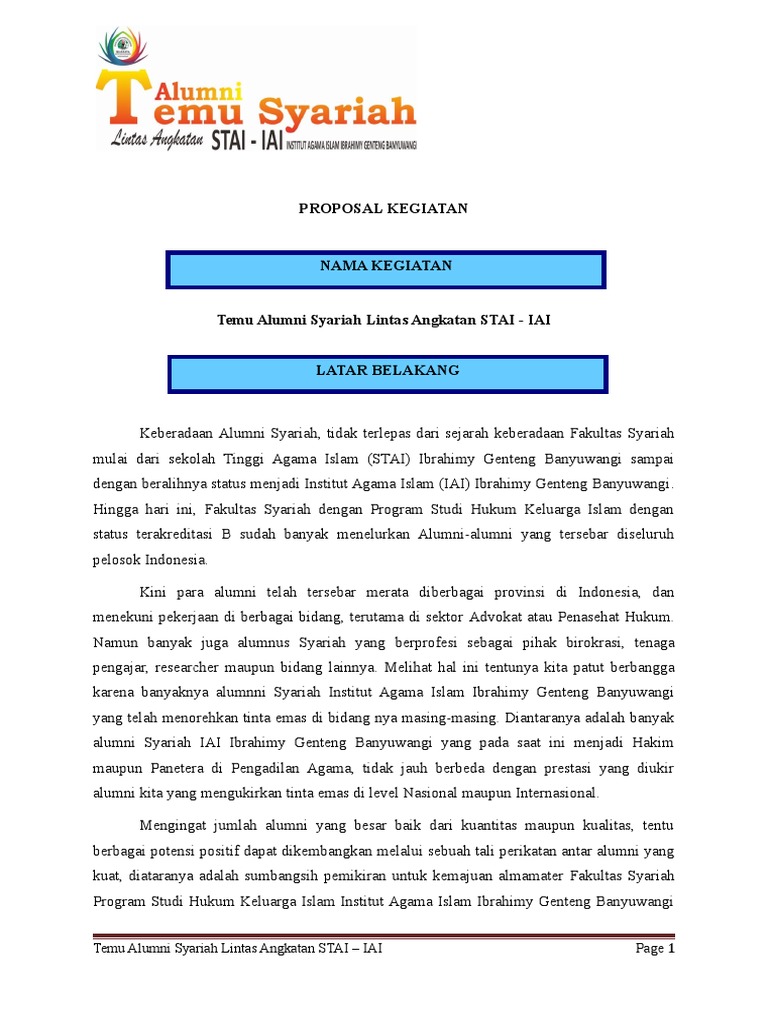 PROPOSAl Alumni | PDF