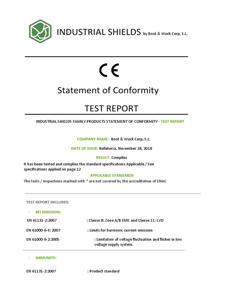 CE Test Report - IndustrialShields PLC Family | PDF | Programmable ...