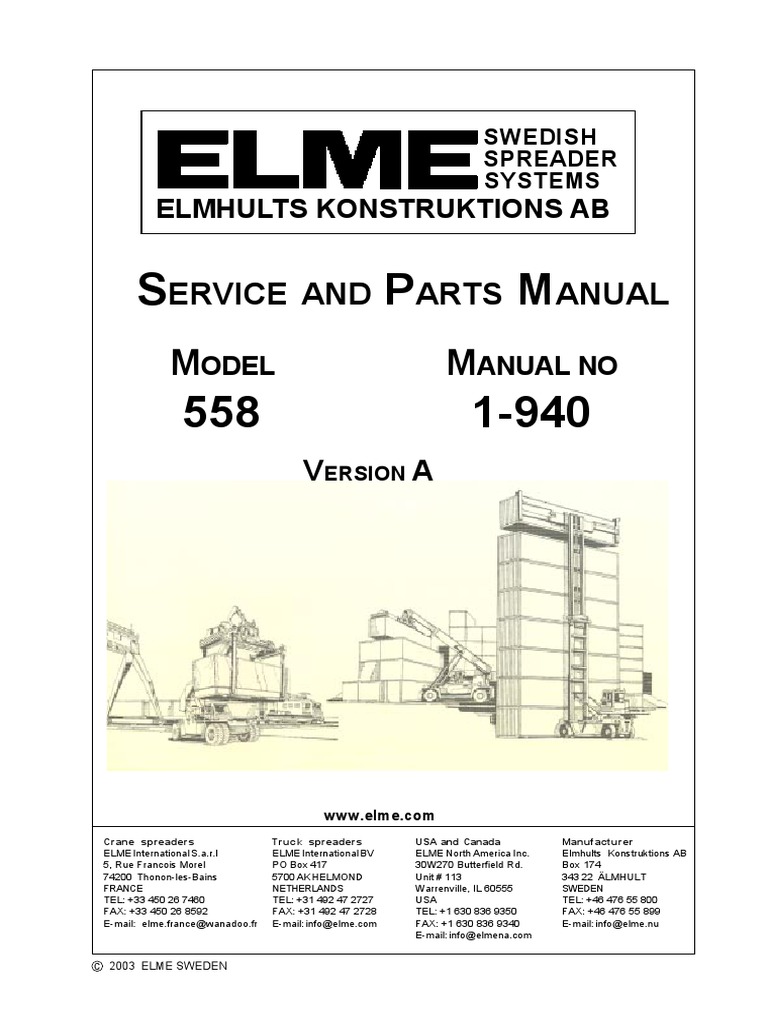 Spreader Service Manual | PDF