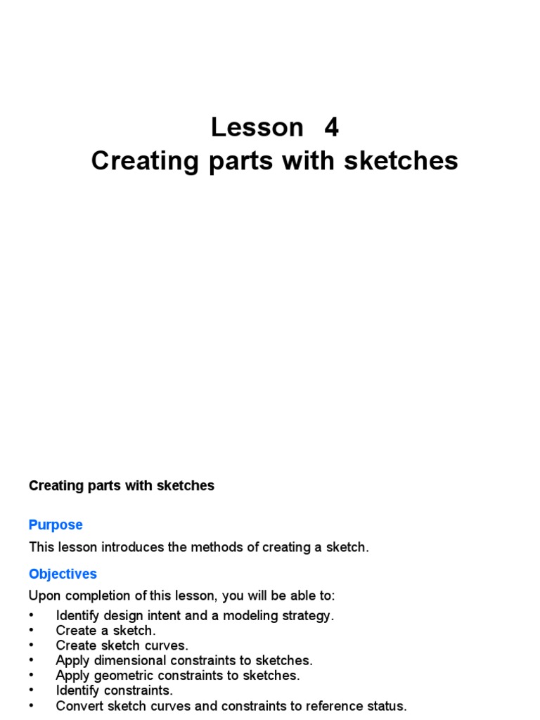 Creating Parts With Sketches | PDF | Dimension | Geometry