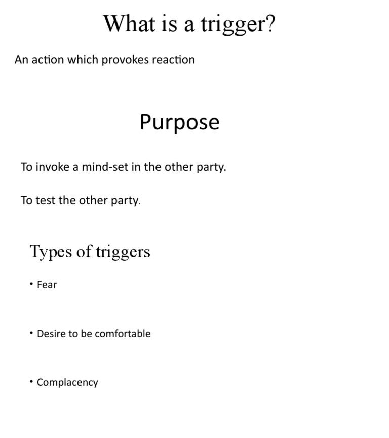 Understanding Triggers and Their Types | PDF | Self-Improvement