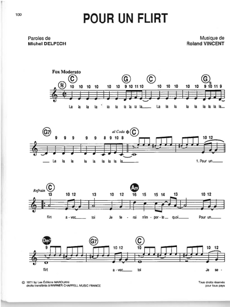 Pour Un Flirt | PDF