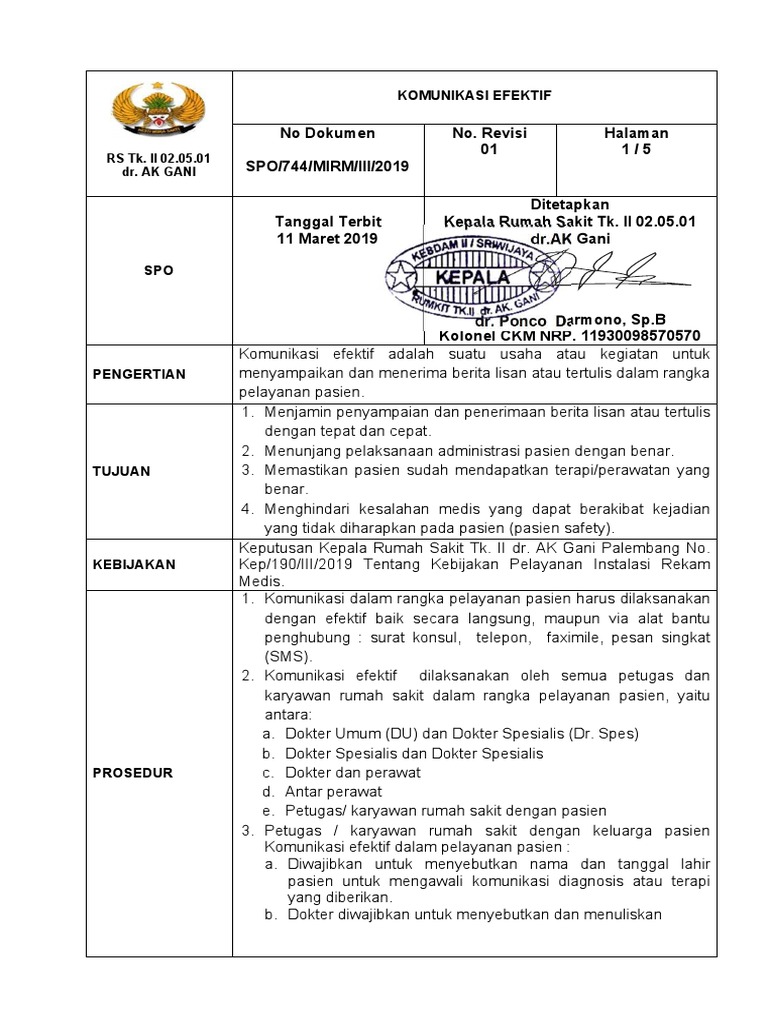 12 - SPO Komunikasi Efektif | PDF