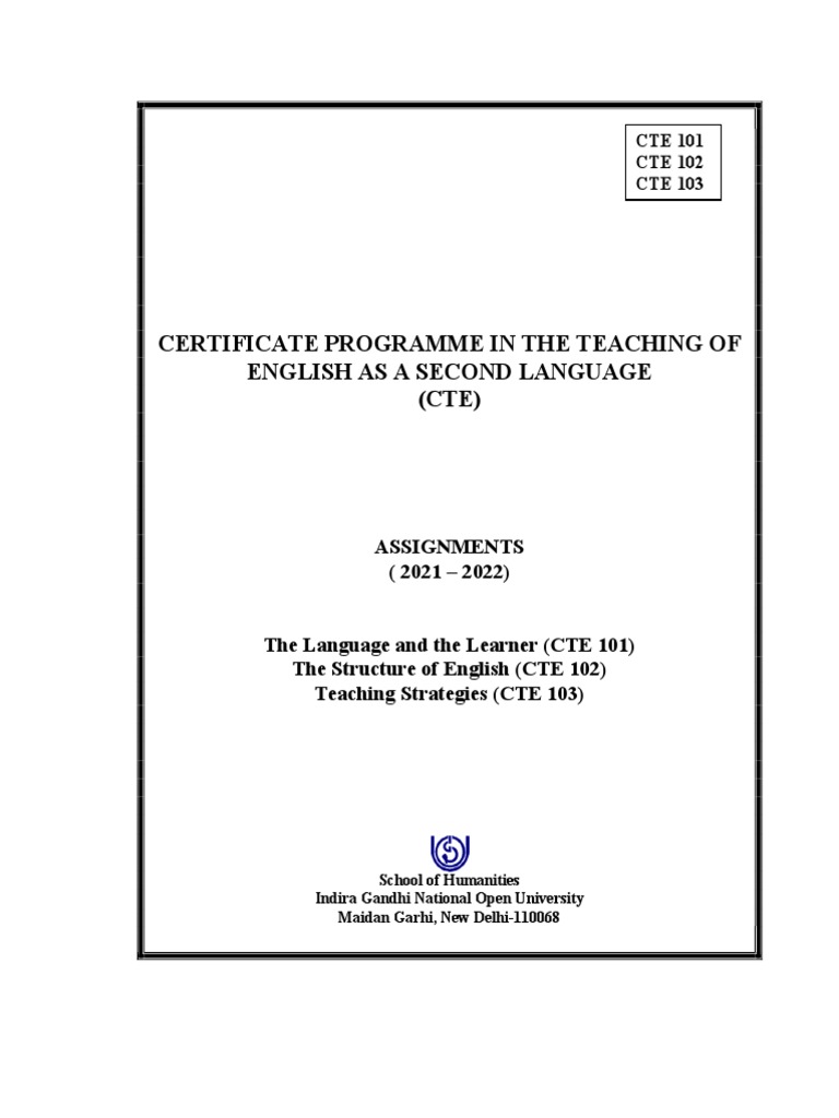 CTE English Teaching Assignments Guide | PDF | Communication | Neuroscience