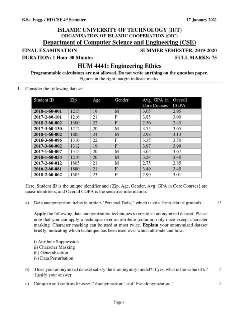 Department of Computer Science and Engineering (CSE) : Islamic ...