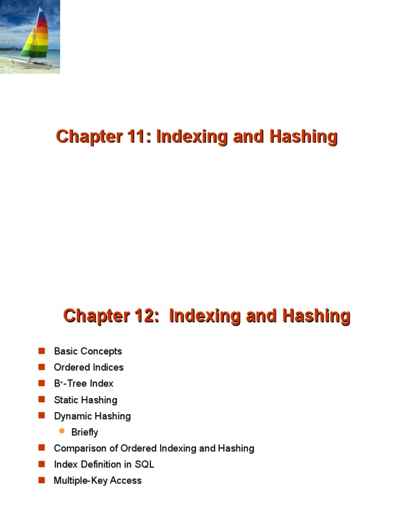 Chapter 11: Indexing and Hashing | PDF | Database Index | Computer Science