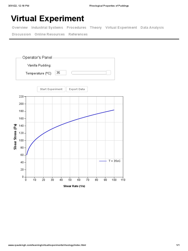 Virtual Experiment: Operator's Panel | PDF