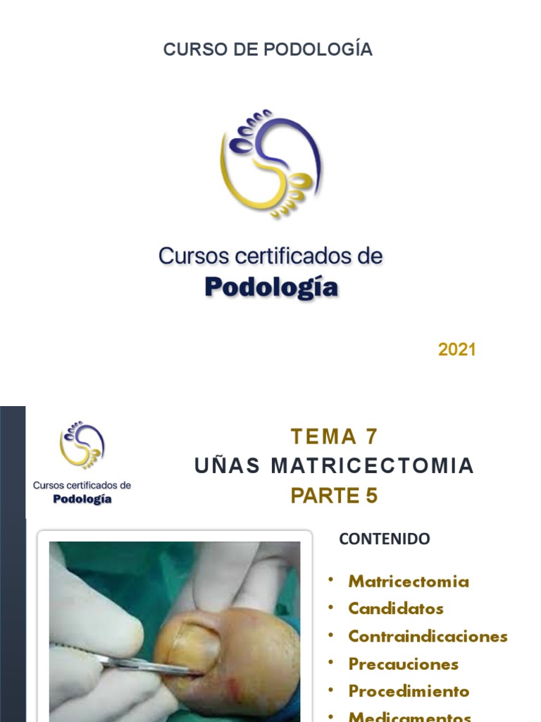 Tema 7 Uñas Matricectomia Parte 5 | PDF | Clavo (anatomía) | Medicina ...