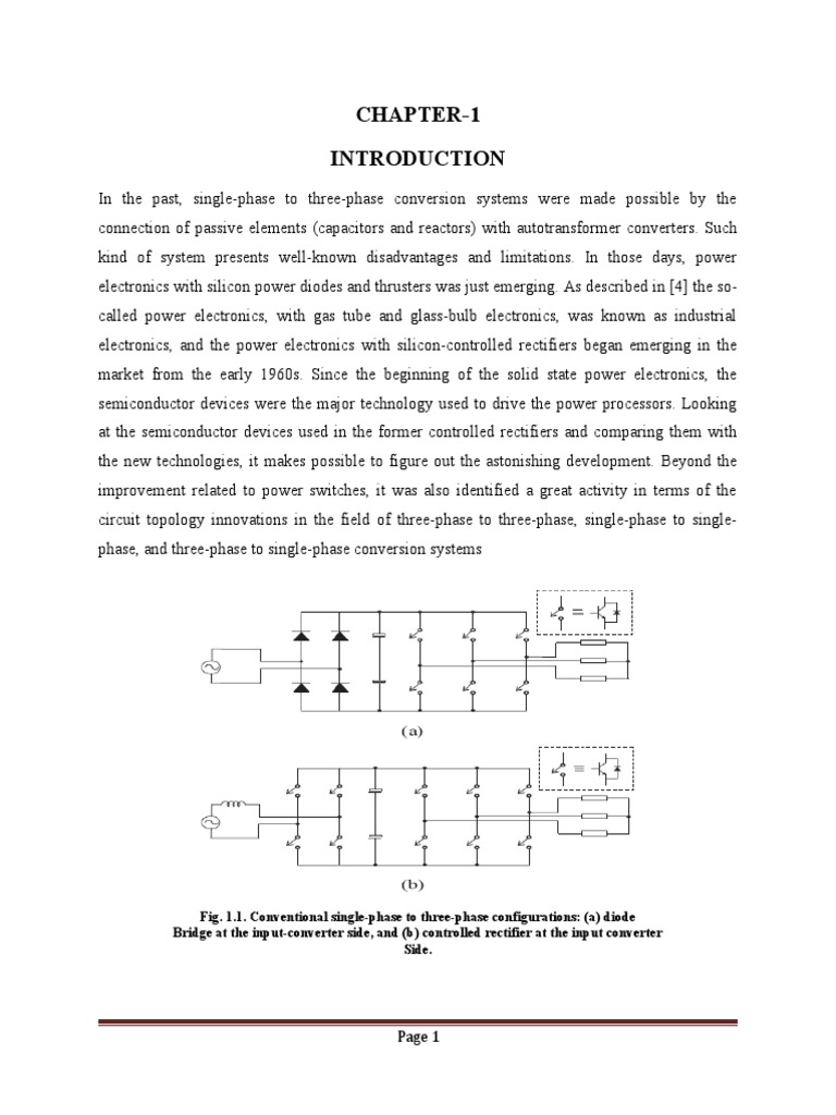 Single-Phase to Three-Phase Conversion Systems | PDF | Rectifier ...