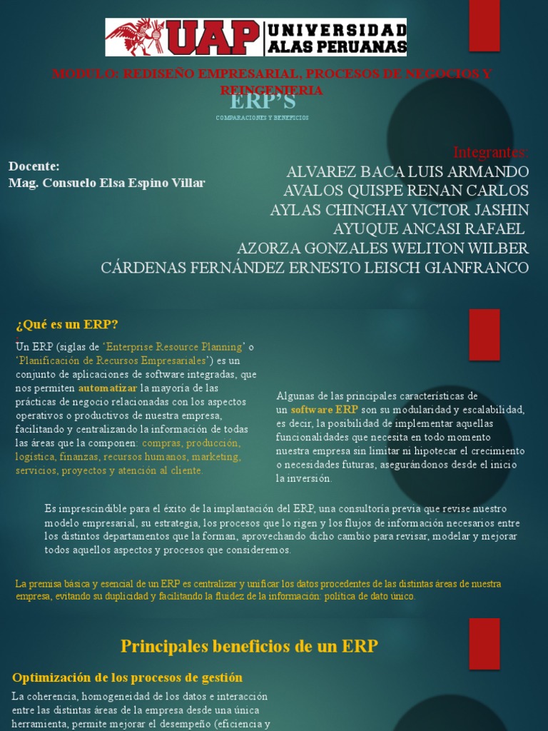 ERPs | PDF | Planificación de recursos empresariales | Computación en ...