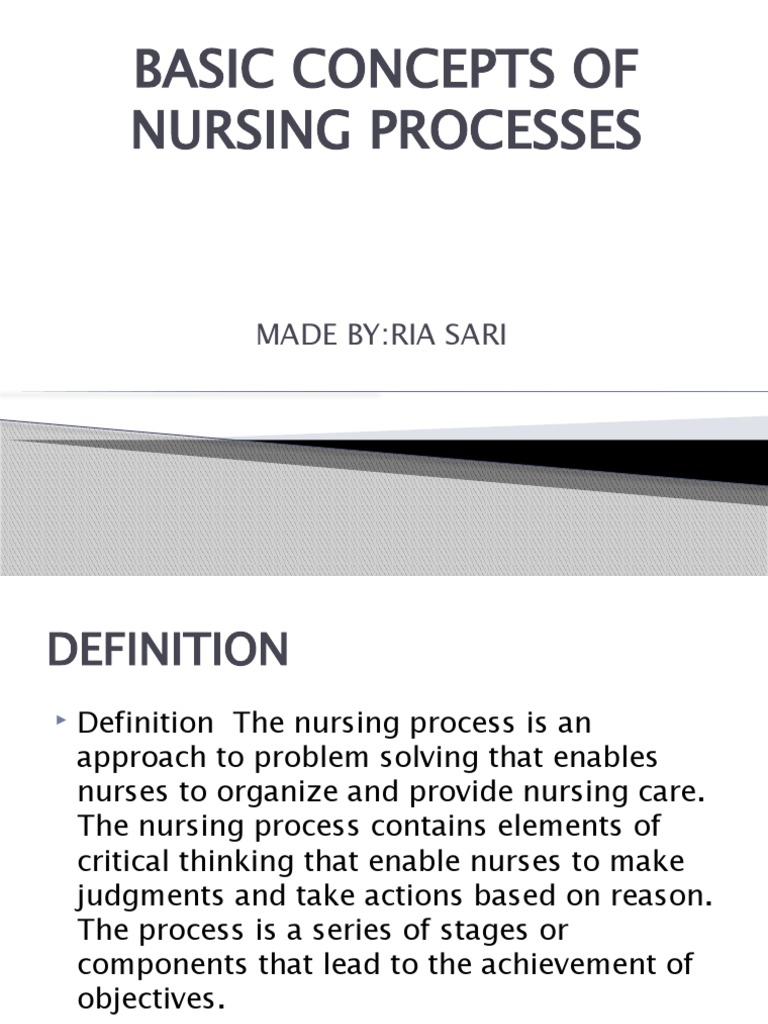 Basic Concepts of Nursing Processes 2 | PDF | Nursing | Mathematical Optimization