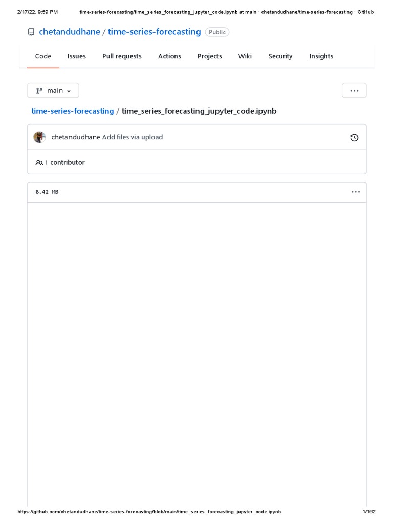 Time-series-Forecasting Time Series Forecasting Jupyter Code - Ipynb at ...