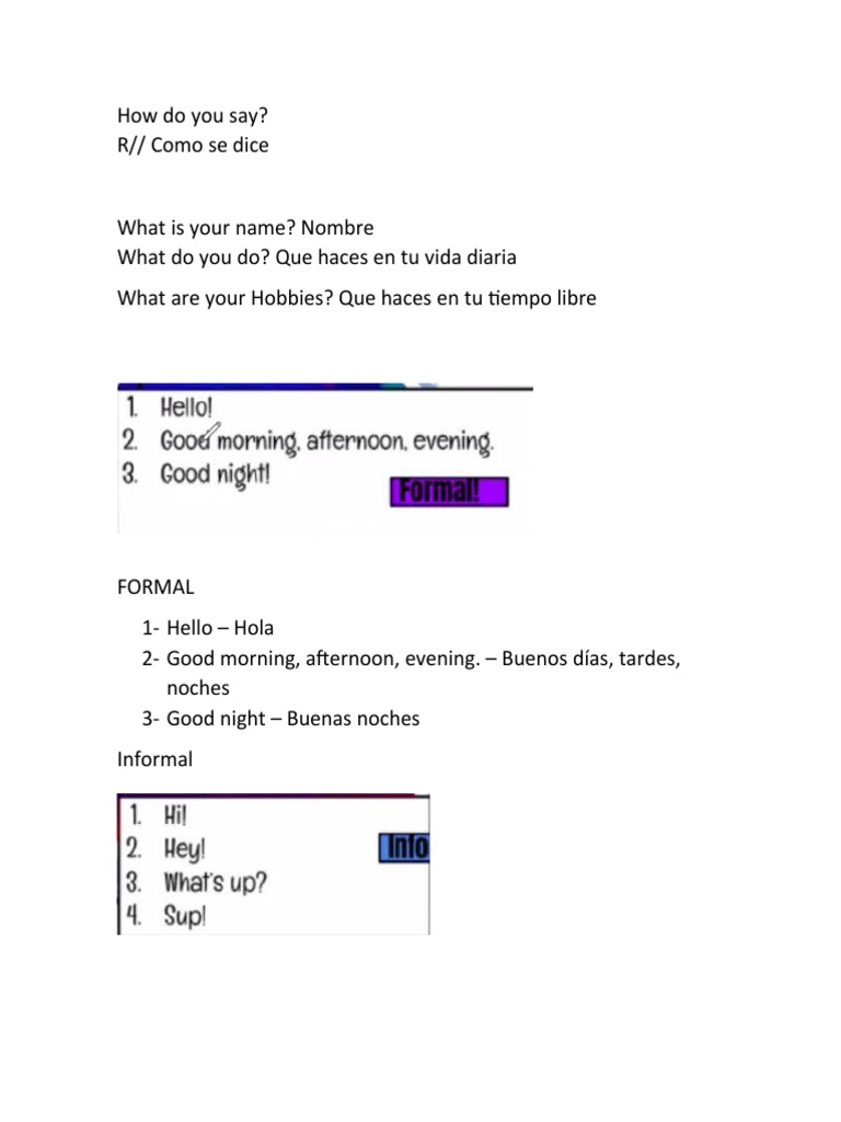 How Do You Say | PDF