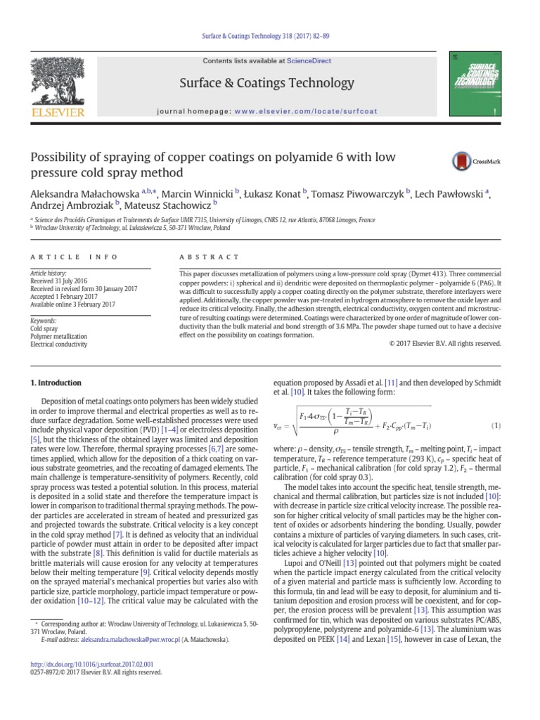 Surface & Coatings Technology | PDF | Aluminium Oxide | Electrical Resistivity And Conductivity