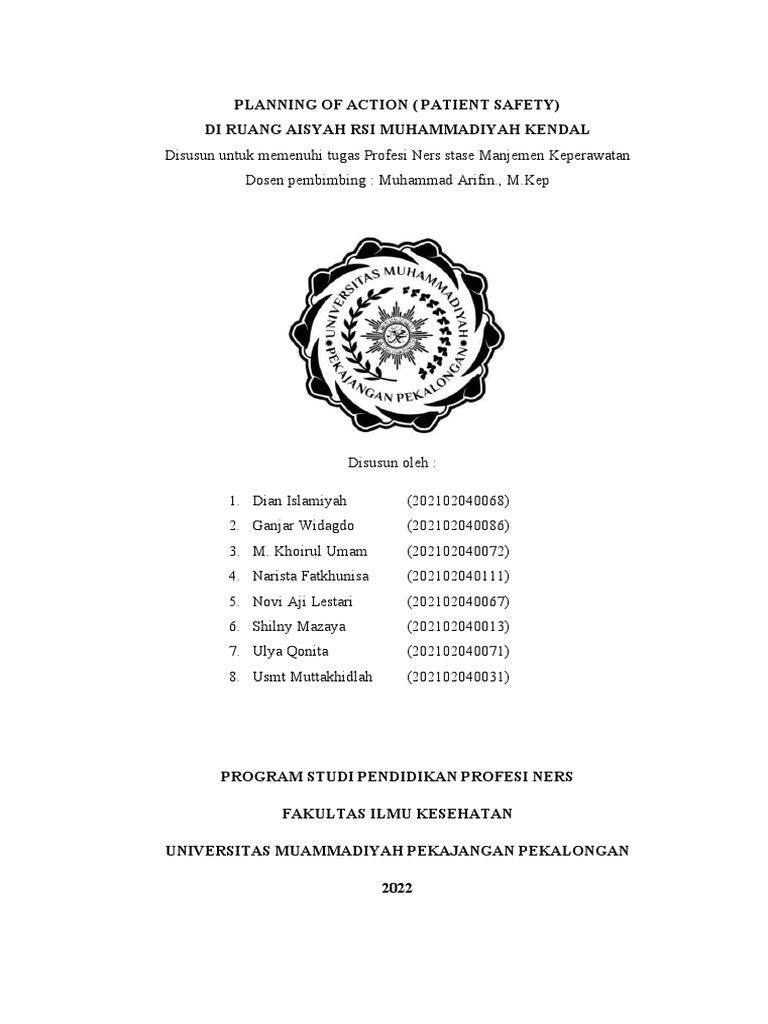 POA Patient Safety | PDF | Sains & Matematika