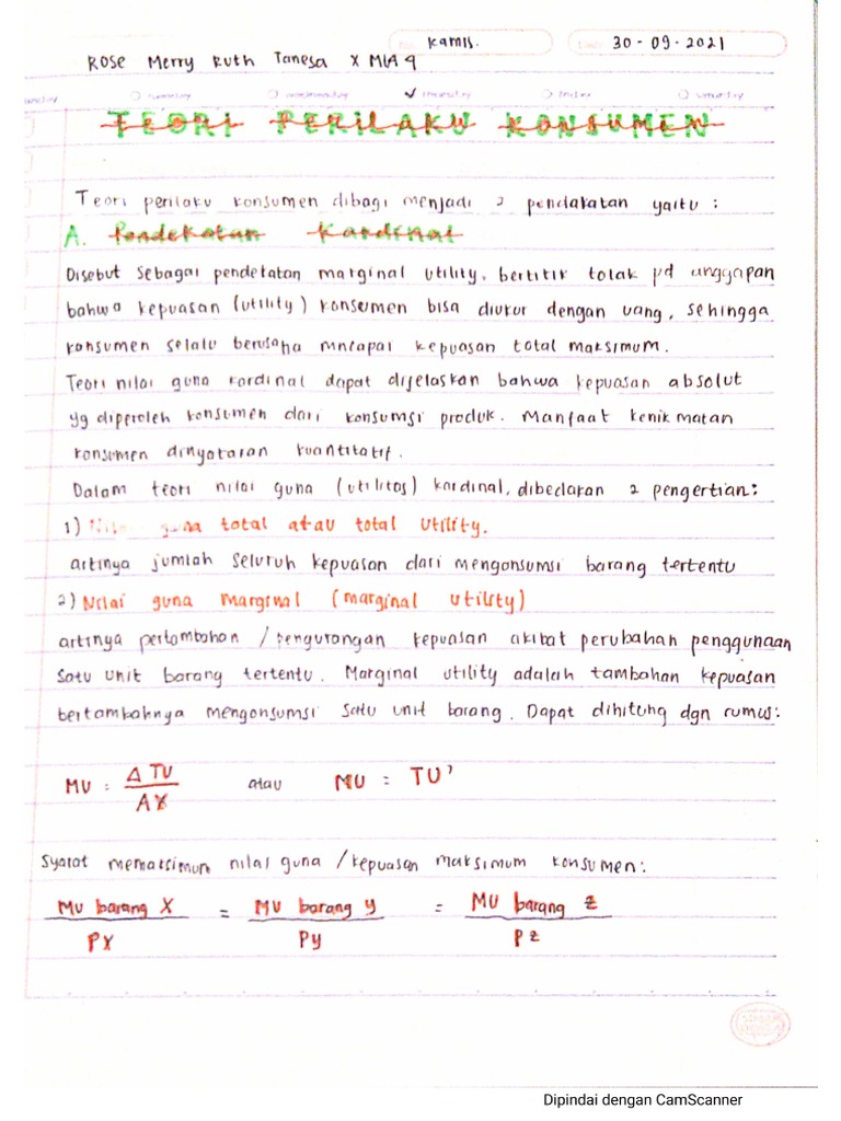 Rose Merry Ruth Tanesa - X Mia 4 - Ekonomi | PDF