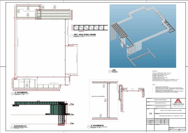 Projeto Steel Frame Fachada-Rev 01 | PDF | Engenharia Civil | Setores ...
