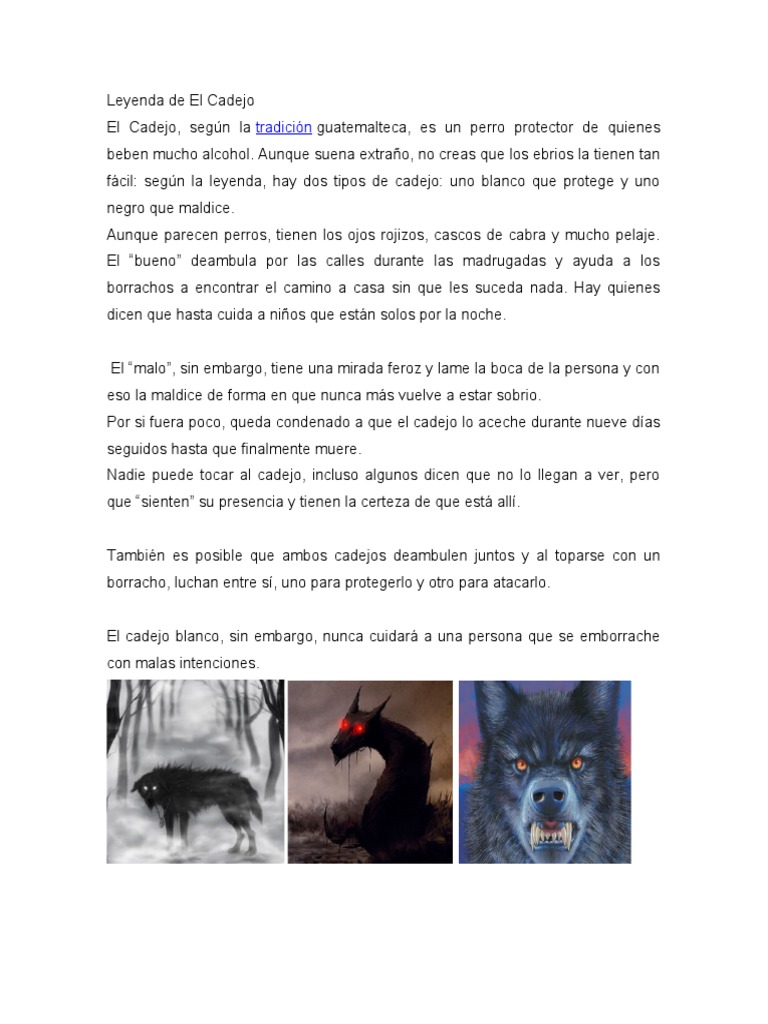 Leyenda del Cadejo: Mito y Realidad | PDF