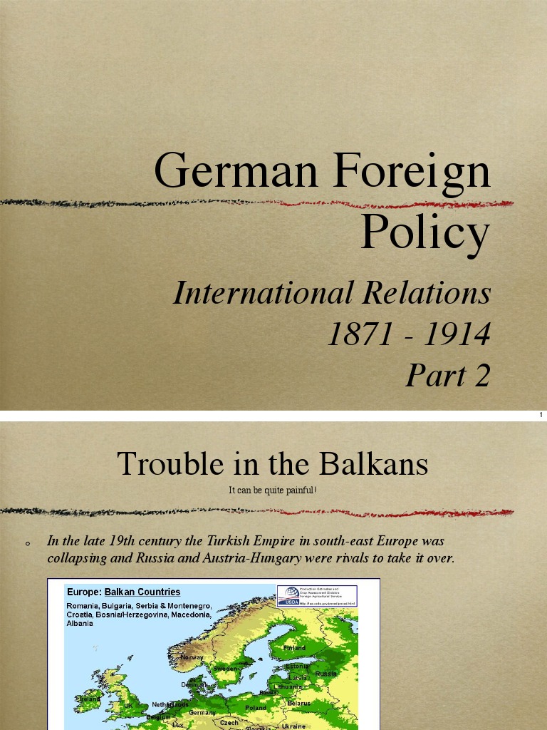 German Foreign Policy: International Relations 1871 - 1914 | PDF ...